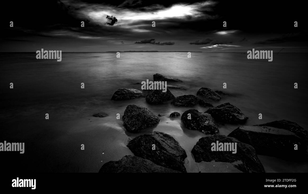 South east coast island Black and White Stock Photos & Images - Alamy