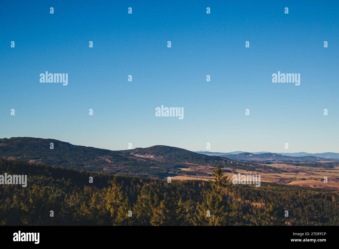 Hike to the Mandelstein, a mountain in the Waldviertel, Austria Stock ...
