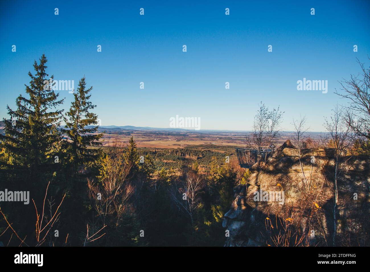 Hike to the Mandelstein, a mountain in the Waldviertel, Austria Stock ...