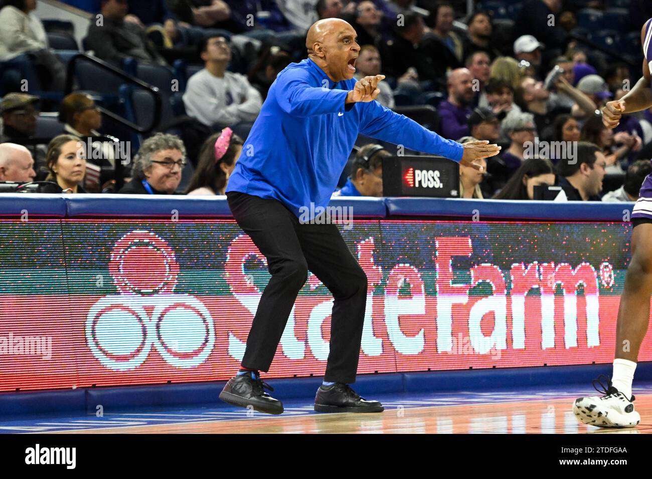 DePaul head coach Tony Stubblefield directs his team against ...