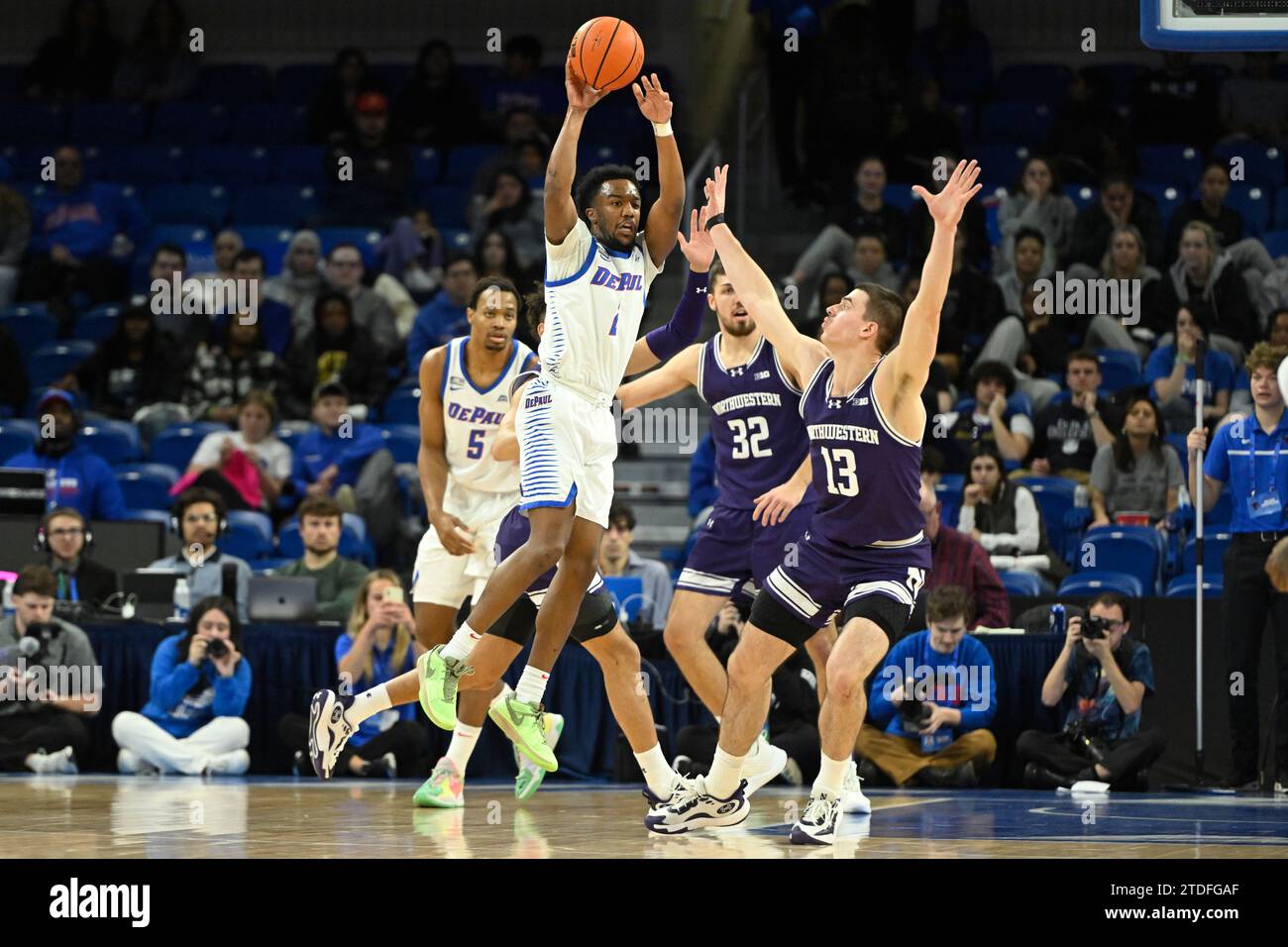 DePaul guard Chico Carter Jr. (2) passes the ball away from ...