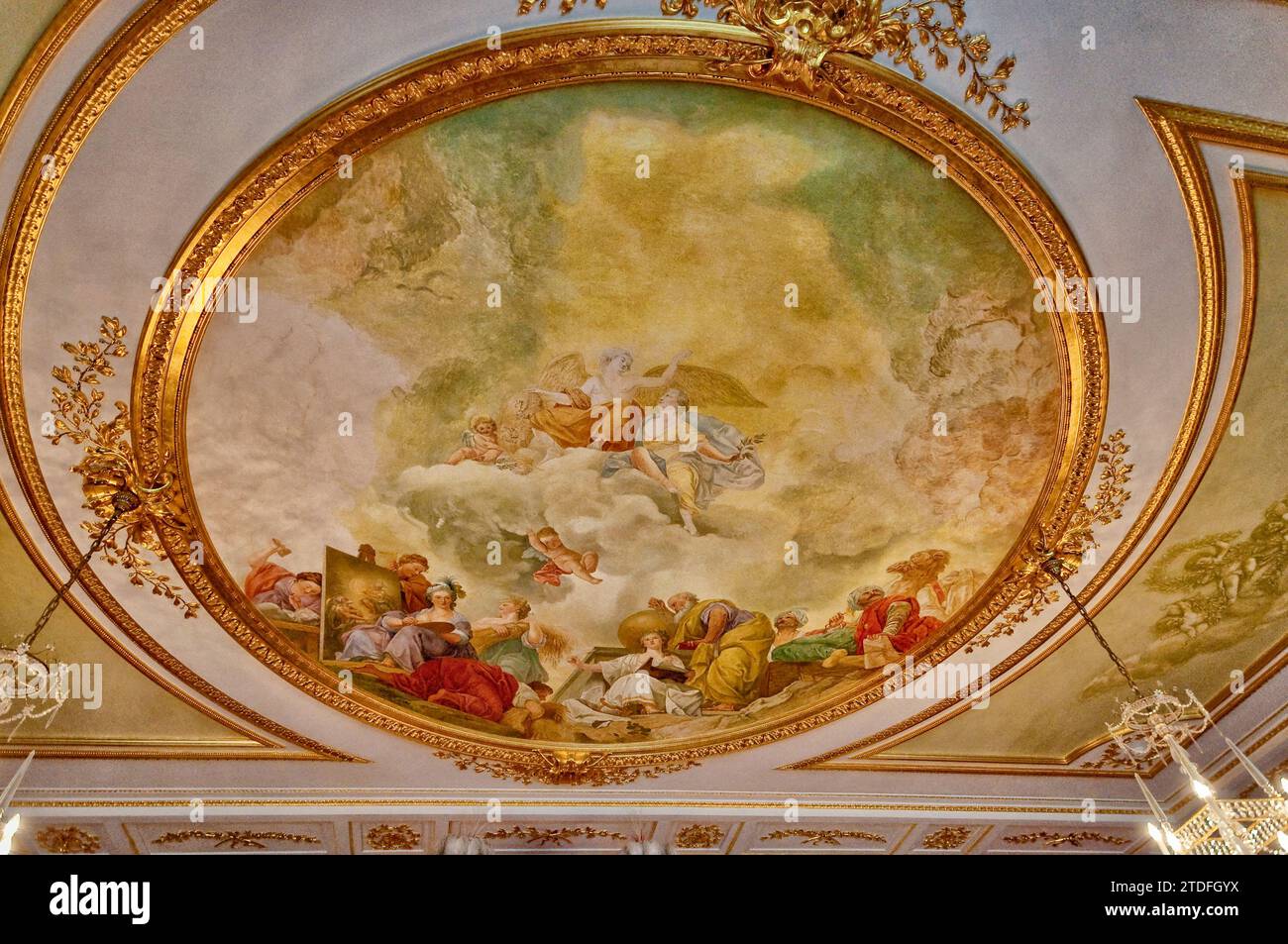 Ceiling plafond painting, recreated after WW2 destruction by German ...