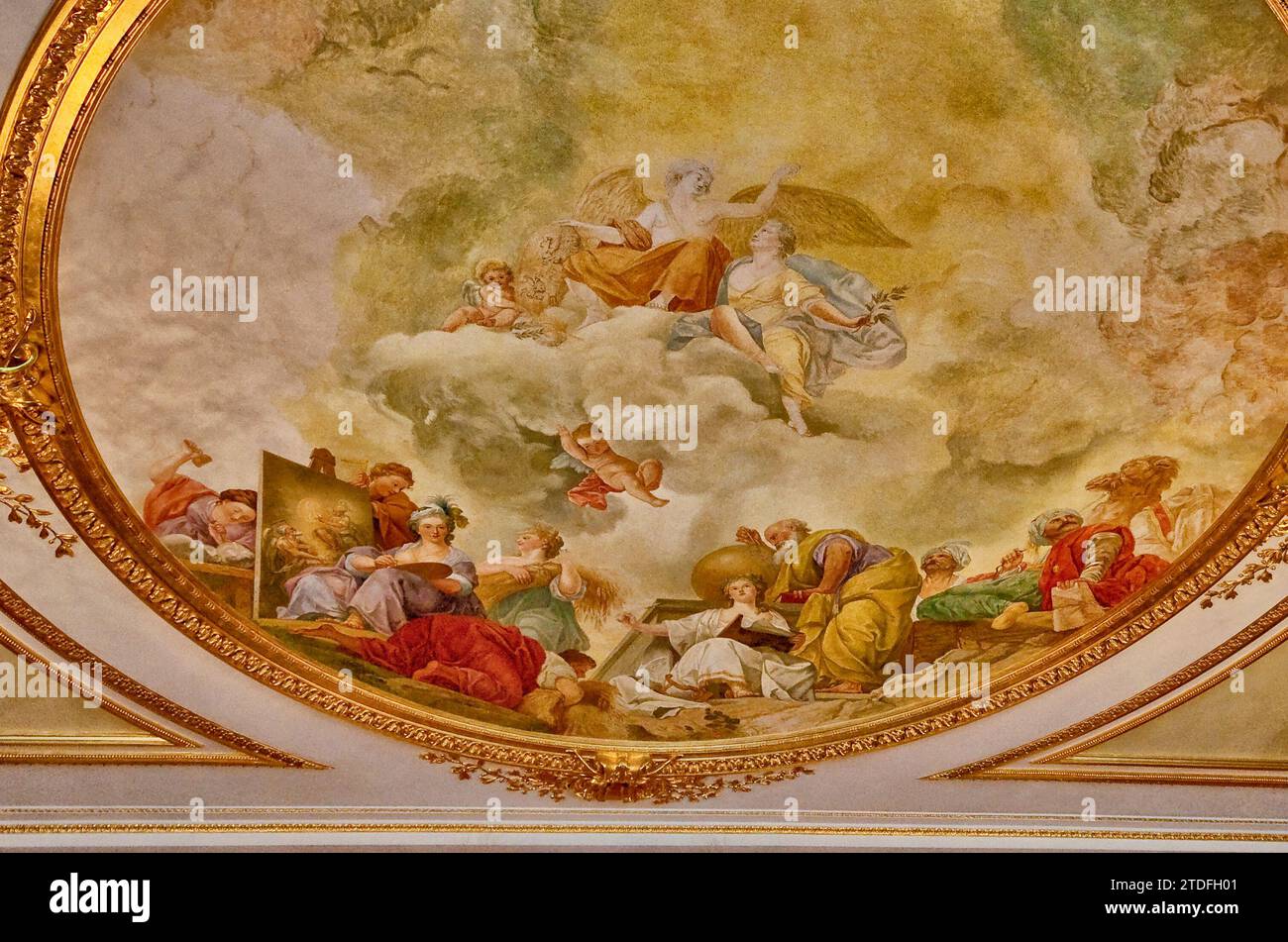 Ceiling plafond painting, recreated after WW2 destruction by German ...