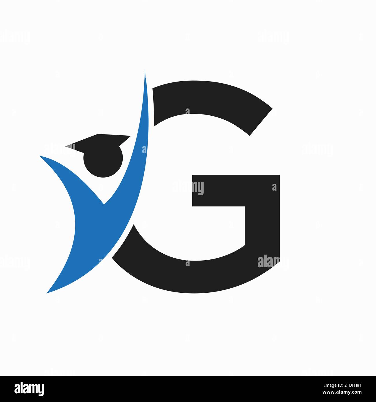 Education Logo On Letter G With Graduation Hat Icon. Graduation Symbol ...