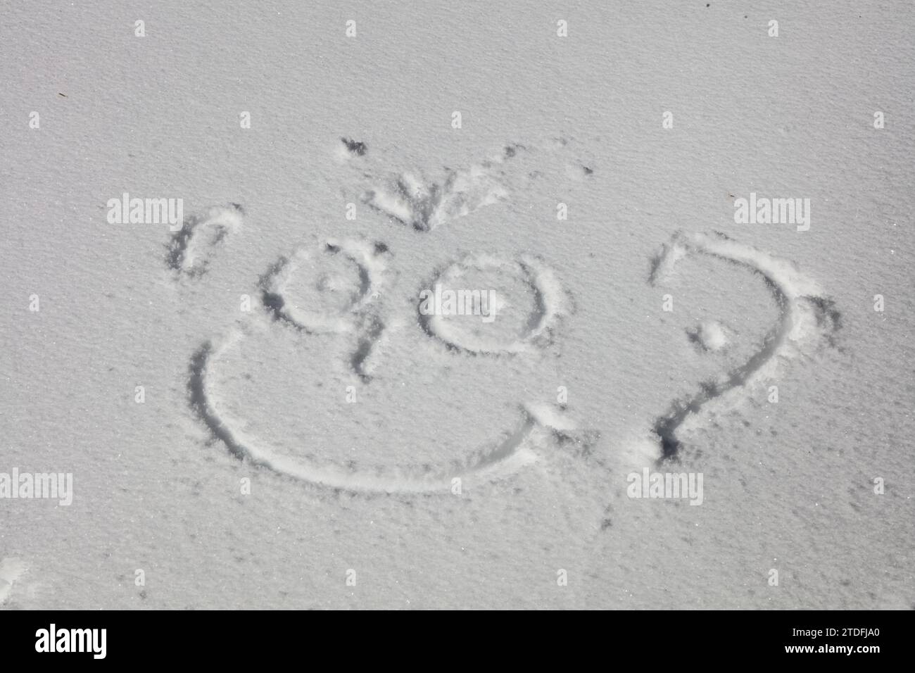 Schneezeichnung / Snow drawing Stock Photo - Alamy