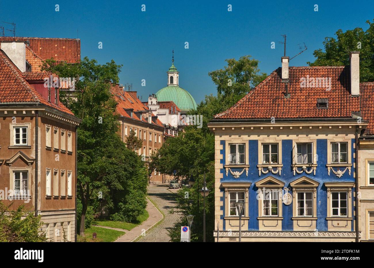 Stara Street, St. Casimir Church in distance, at Nowe Miasto (New Town ...