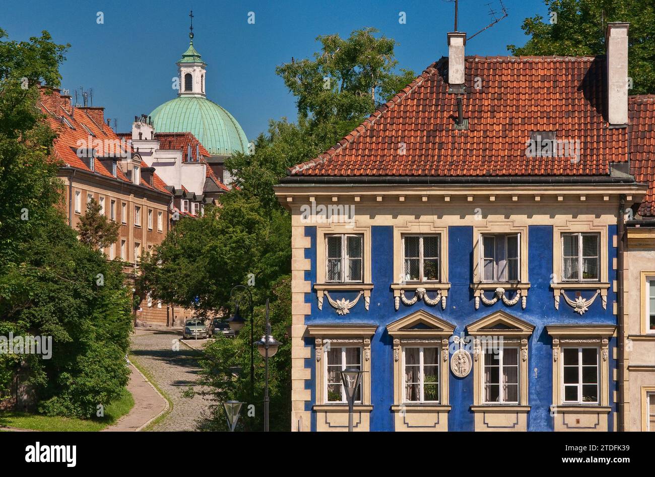 Stara Street, St. Casimir Church in distance, at Nowe Miasto (New Town ...
