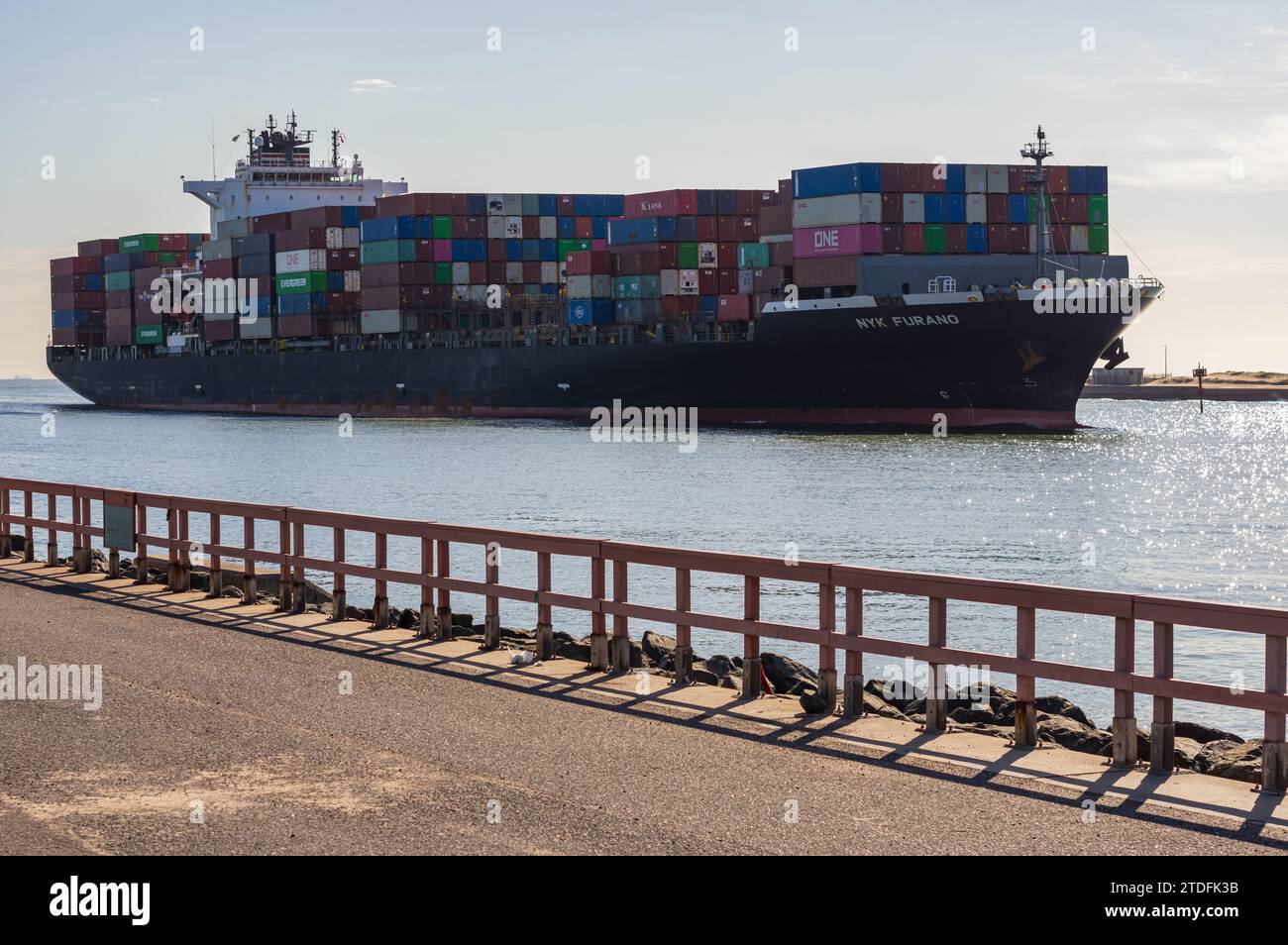 The vessel NYK FURANO, a Container Ship arriving at Durban Harbour ...