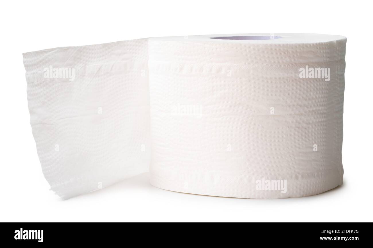 Tissue paper roll is isolated on white background with clipping path ...