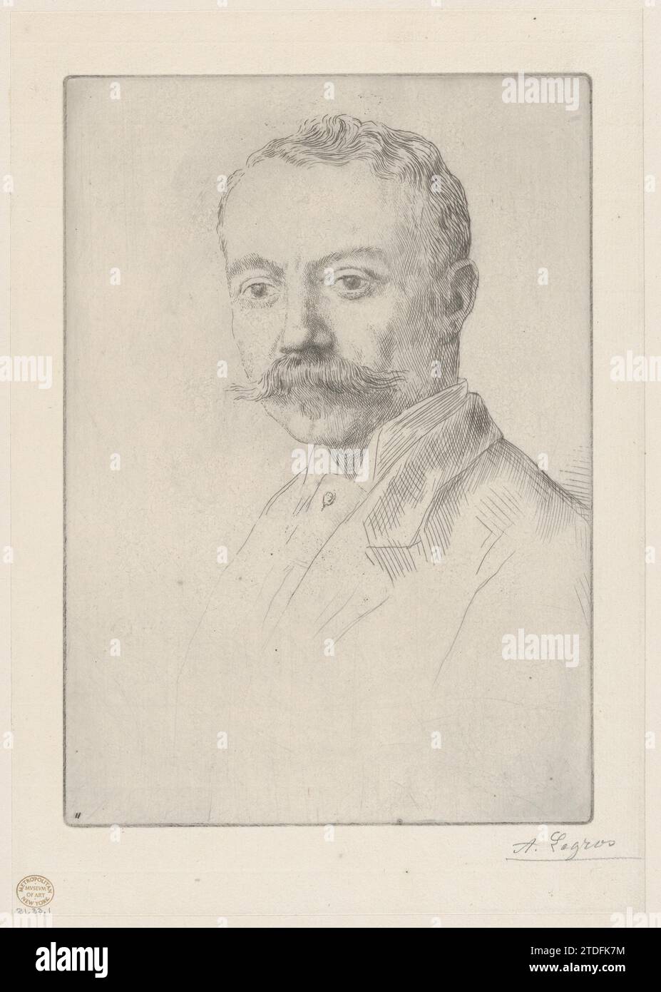 Portrait of Edward D. Adams from a Trial Plate 1921 by Alphonse Legros ...