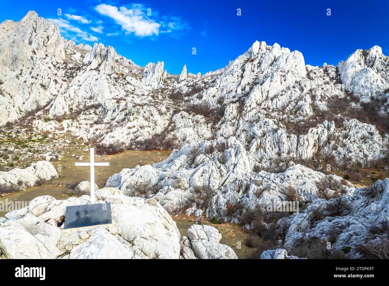 Velebit mountain national park stone sculptures Tulove Grede, Dalmatia ...