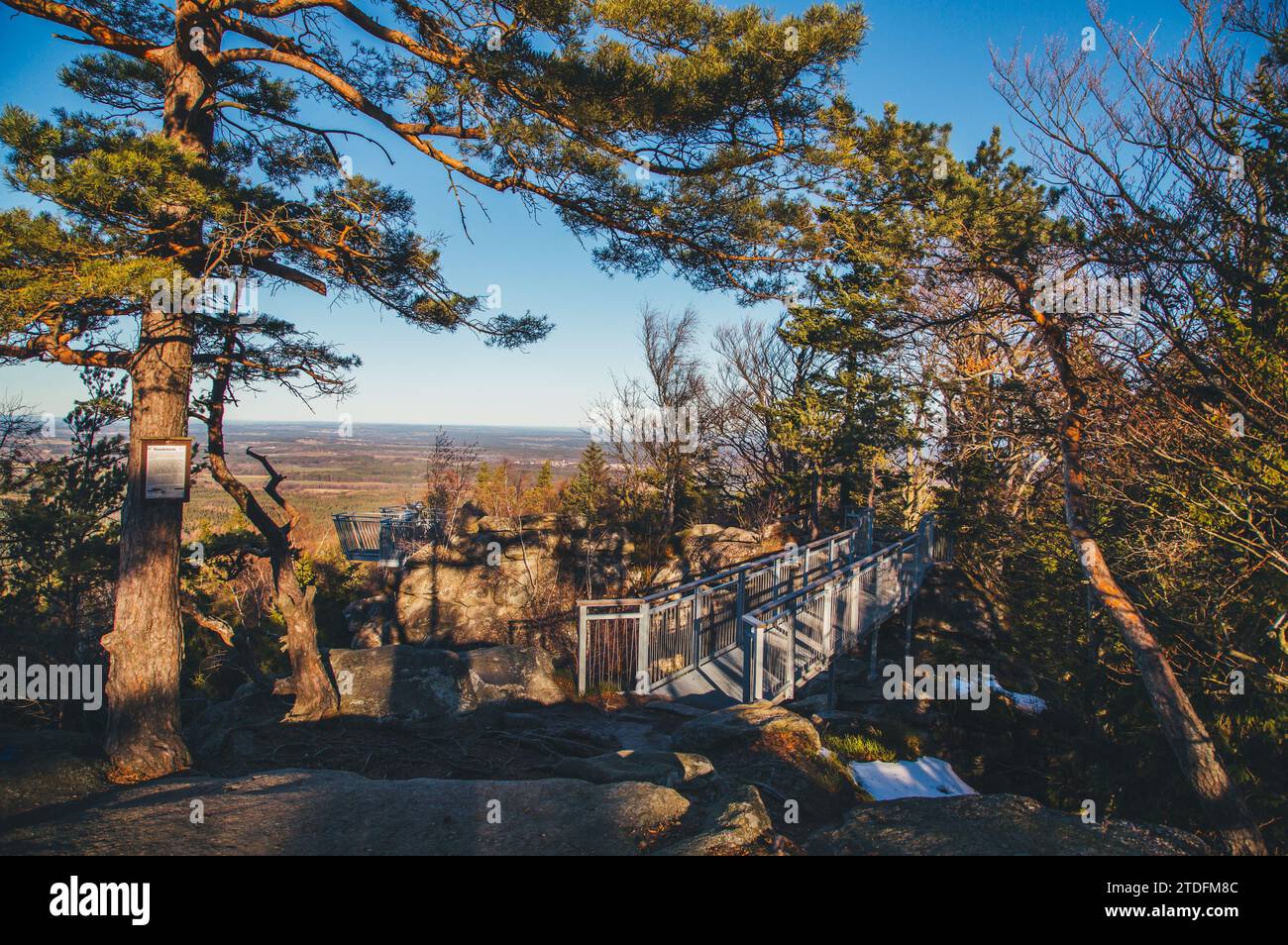 Hike to the Mandelstein, a mountain in the Waldviertel, Austria Stock ...