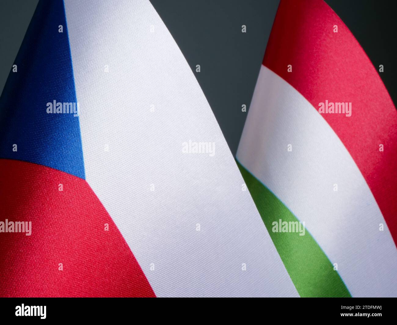 Flags of the Czech Republic and Hungary next to each other Stock Photo ...