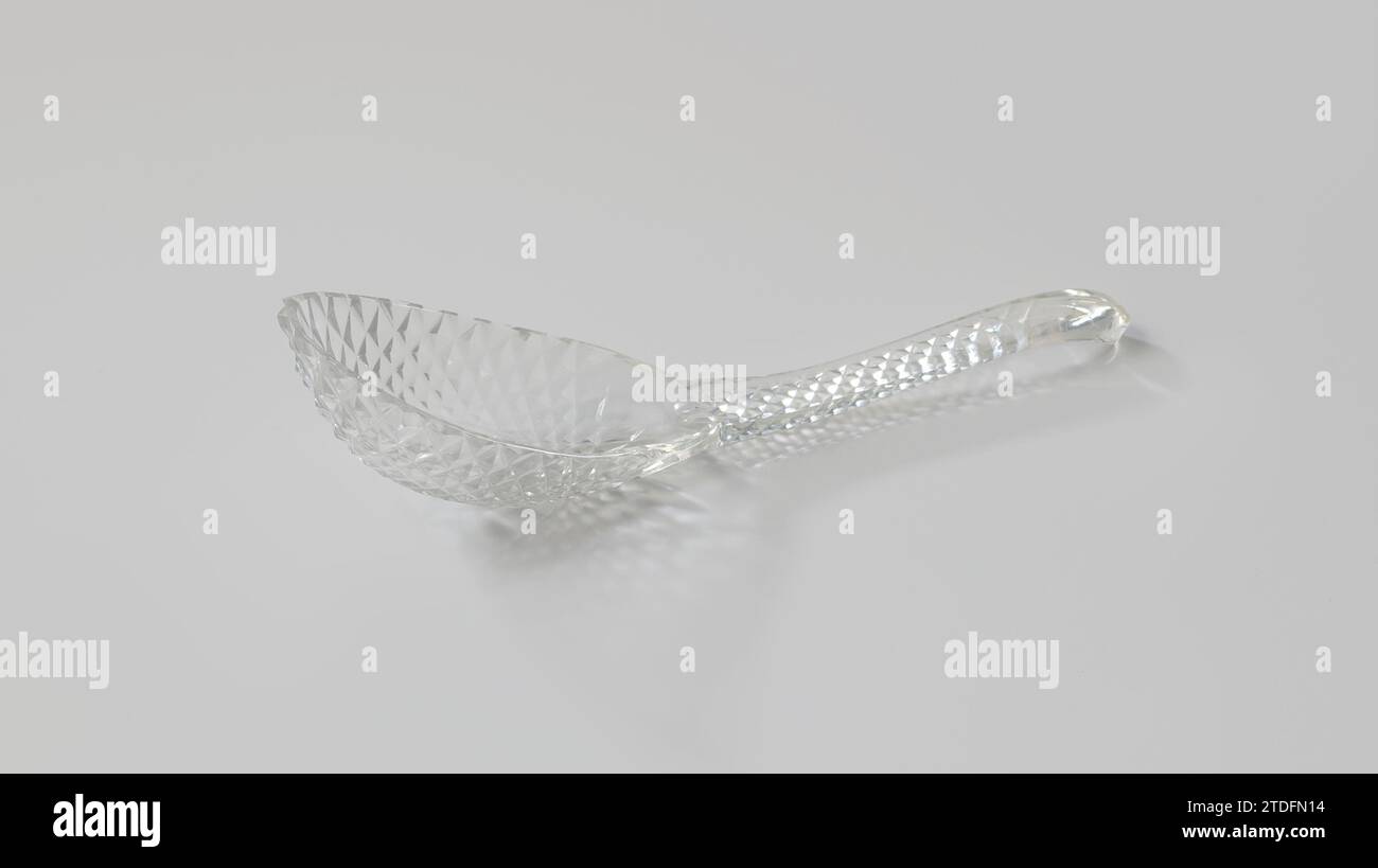 Spoon, heavy glass, sharpened, anonymous, c. 1400 - c. 1950 Spoon, made ...