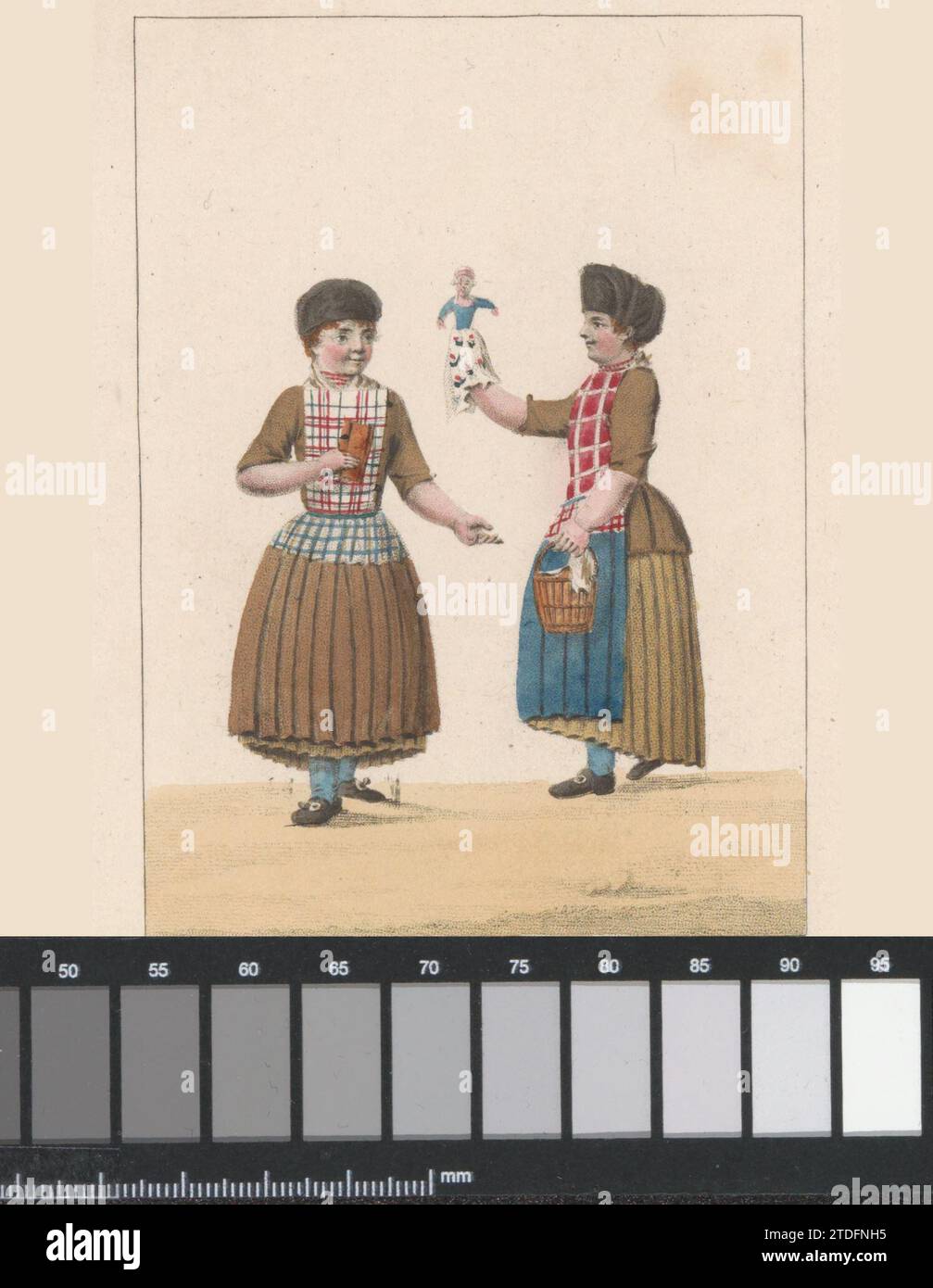 Two children from Noord -Holland, 1816, 1824 - 1825 Two children in the ...