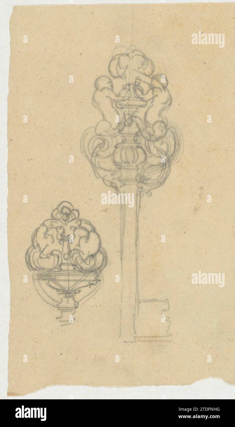 Key, c. 1830 - c. 1850 Paris tracing paper. graphite (mineral) Paris ...
