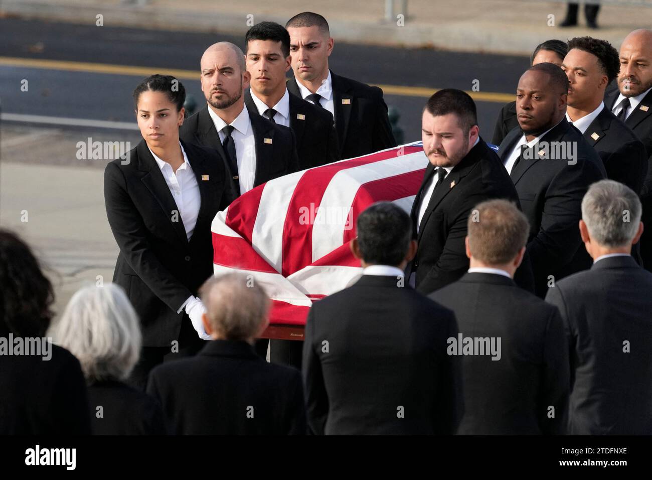 The flag-draped casket of retired Supreme Court Justice Sandra Day O ...