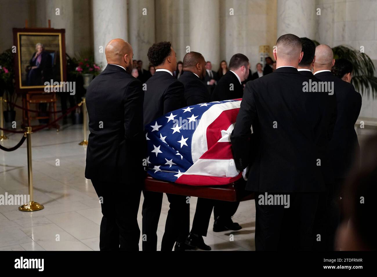 Washington, United States. 18th Dec, 2023. The flag-draped casket of ...