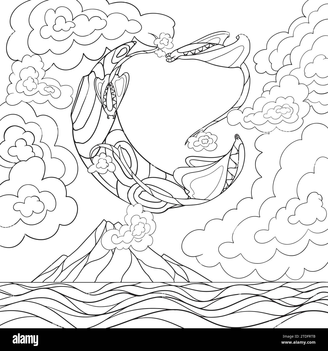 Line art landscape in Black and White Stock Photos & Images - Alamy