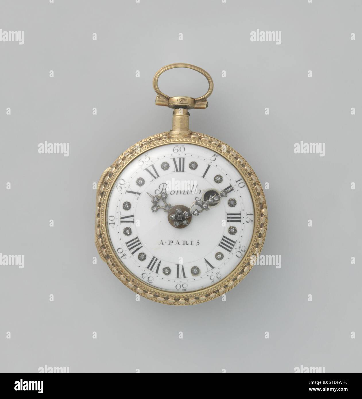 Watch, Firma Romilly, c. 1780 Gold watch with white enamelled dial with ...