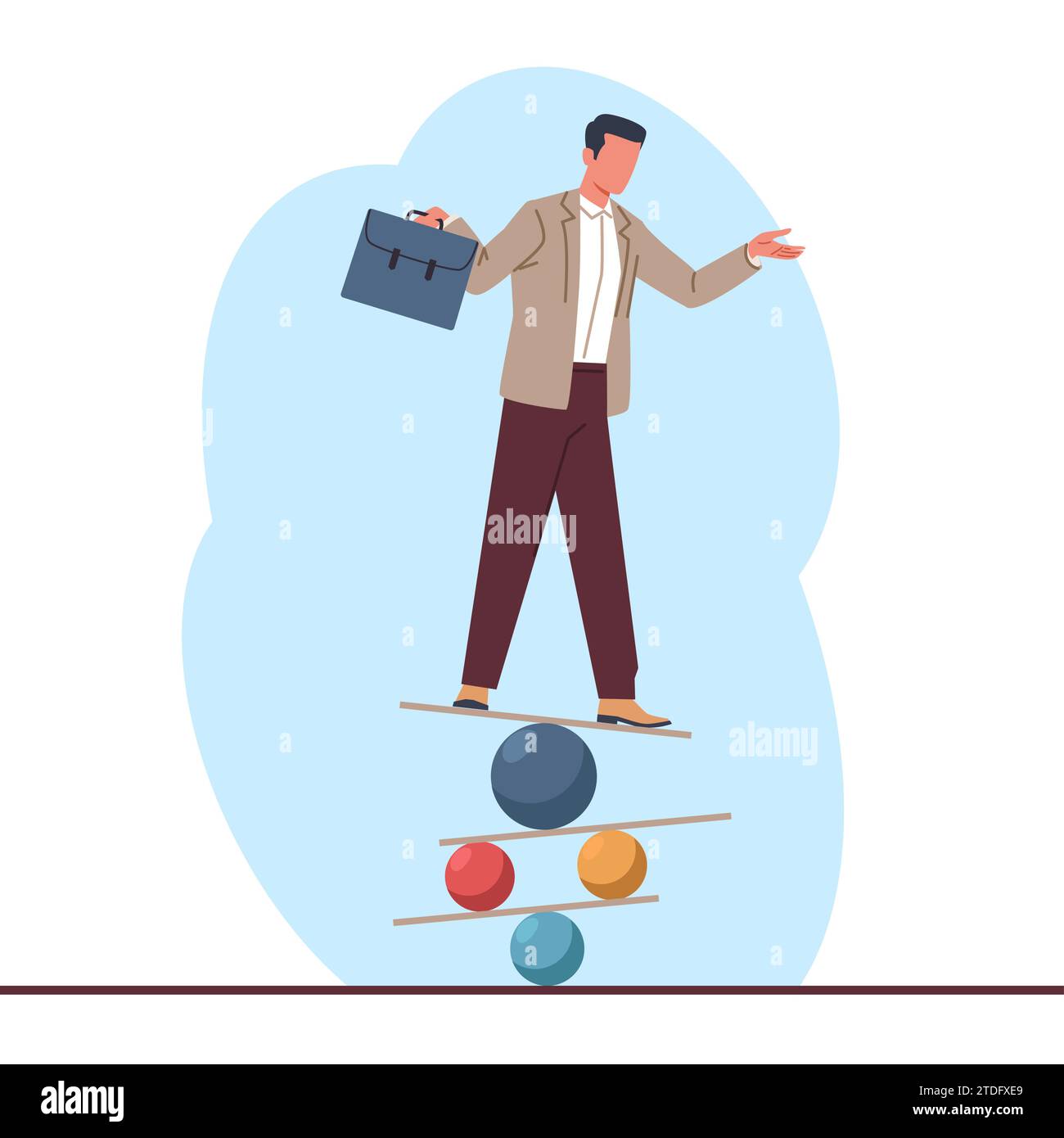 Losing stability Stock Vector Images - Alamy