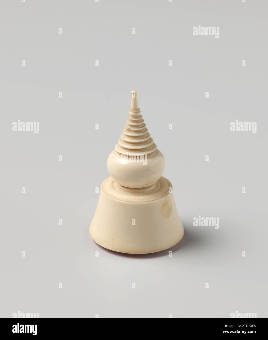 Stempel, anonymous, 1800 - 1899 Stamp in the form of a stupa. A drum is ...