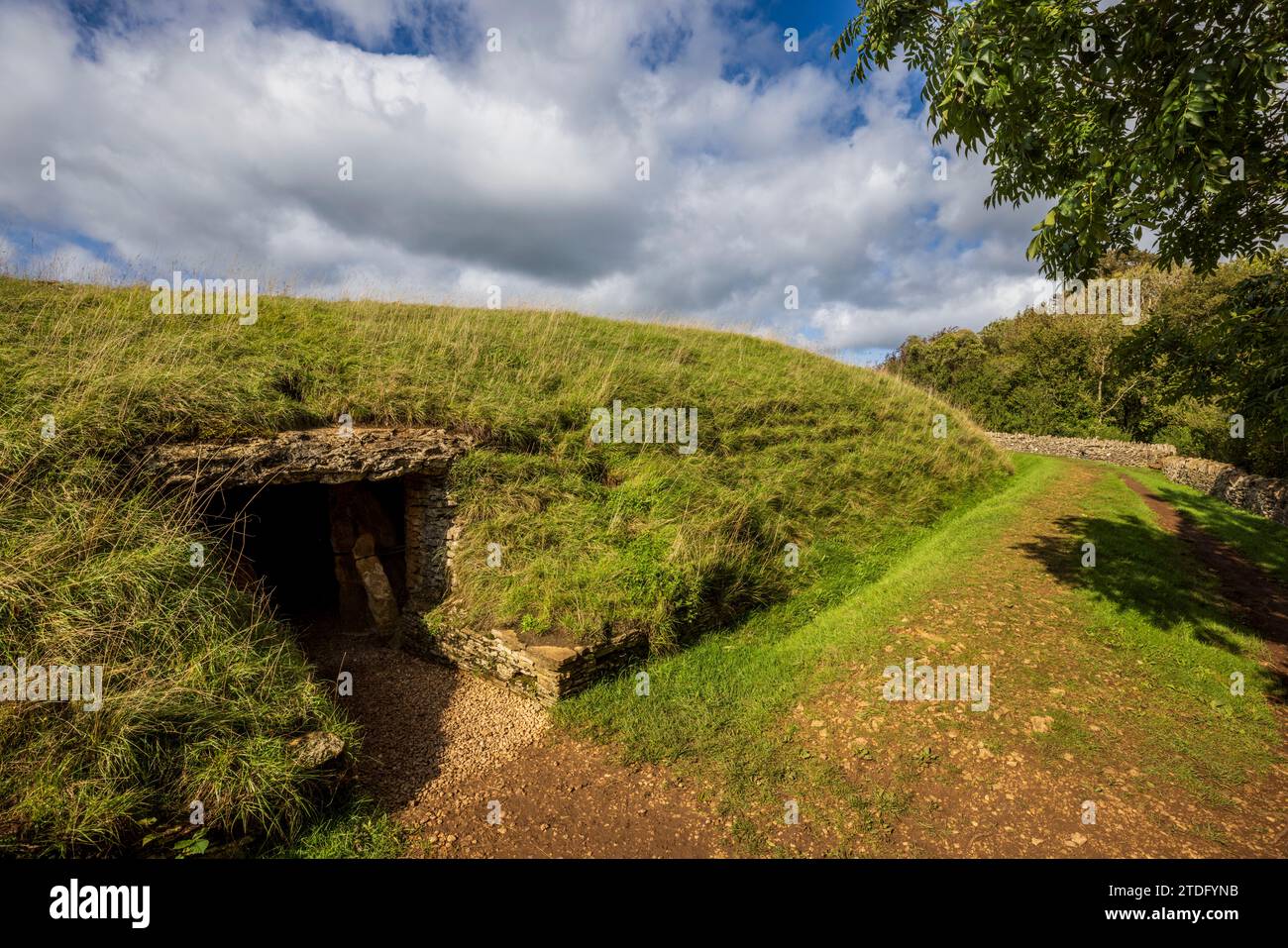 Belas Knap Neolithic Long Barrow on Cleeve Hill in the Cotswolds AONB ...