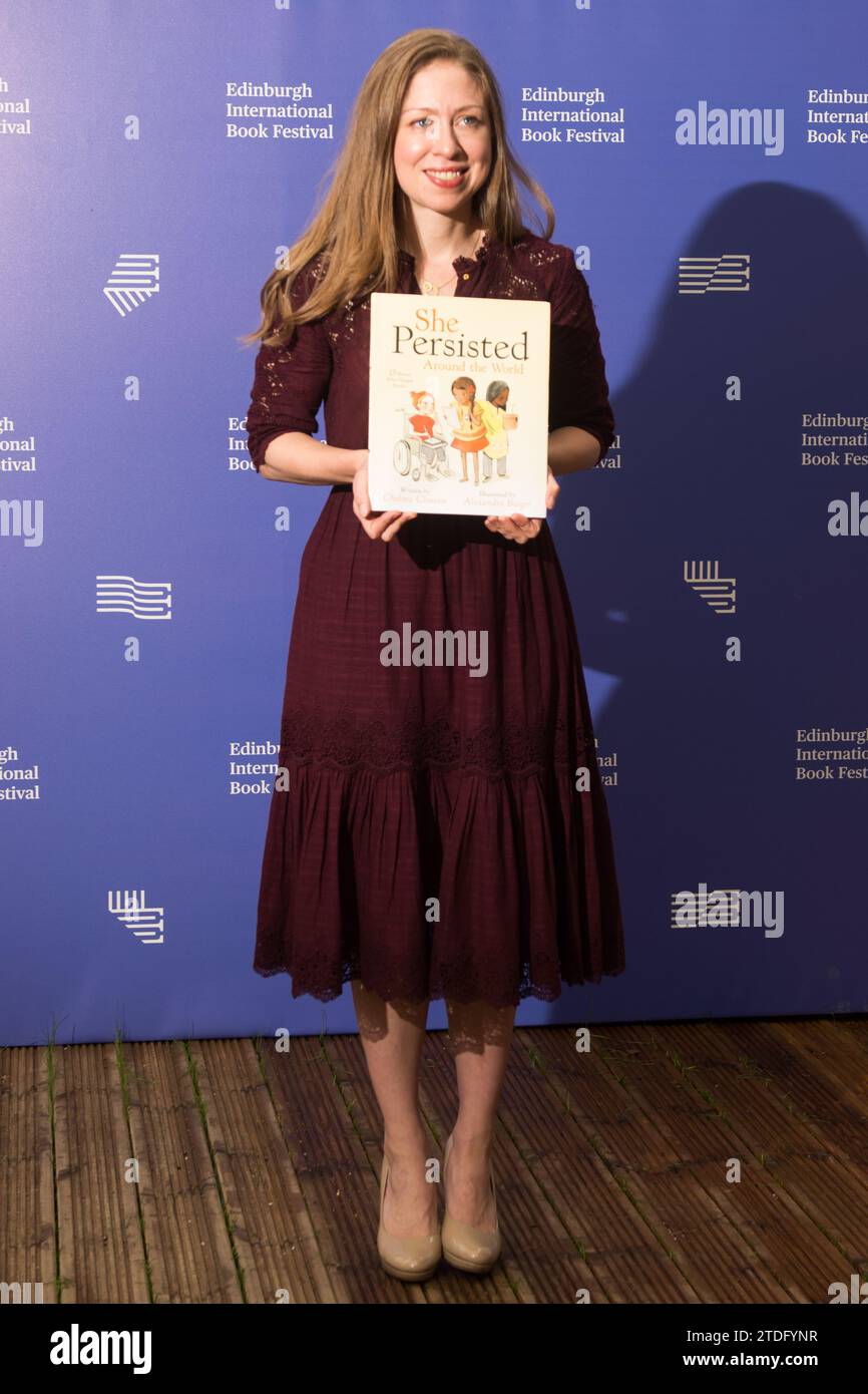 Edimburgh, Scotland. 19 August, 2018. Children's author Chelsea Clinton ...