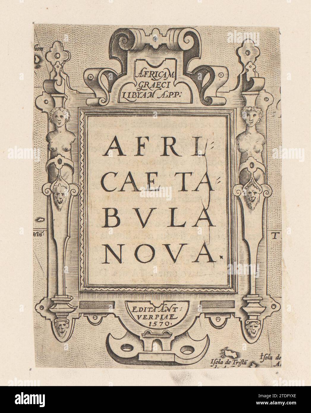 Cartouche with two Cararians, 1570 Rectangular cartouche flanked by ...