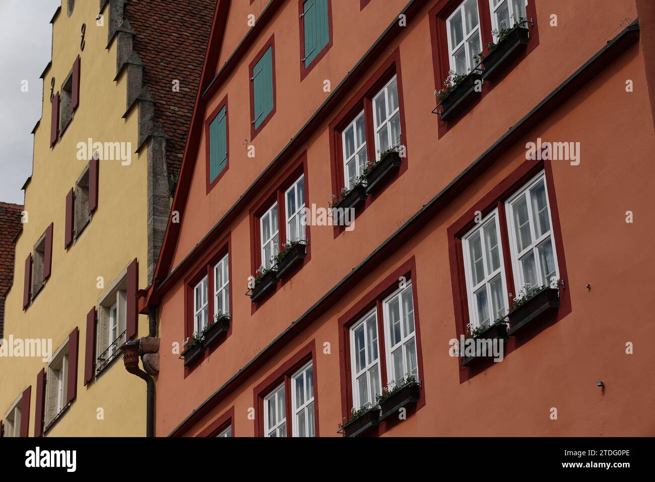 Facades of old houses in a German city Stock Photo - Alamy