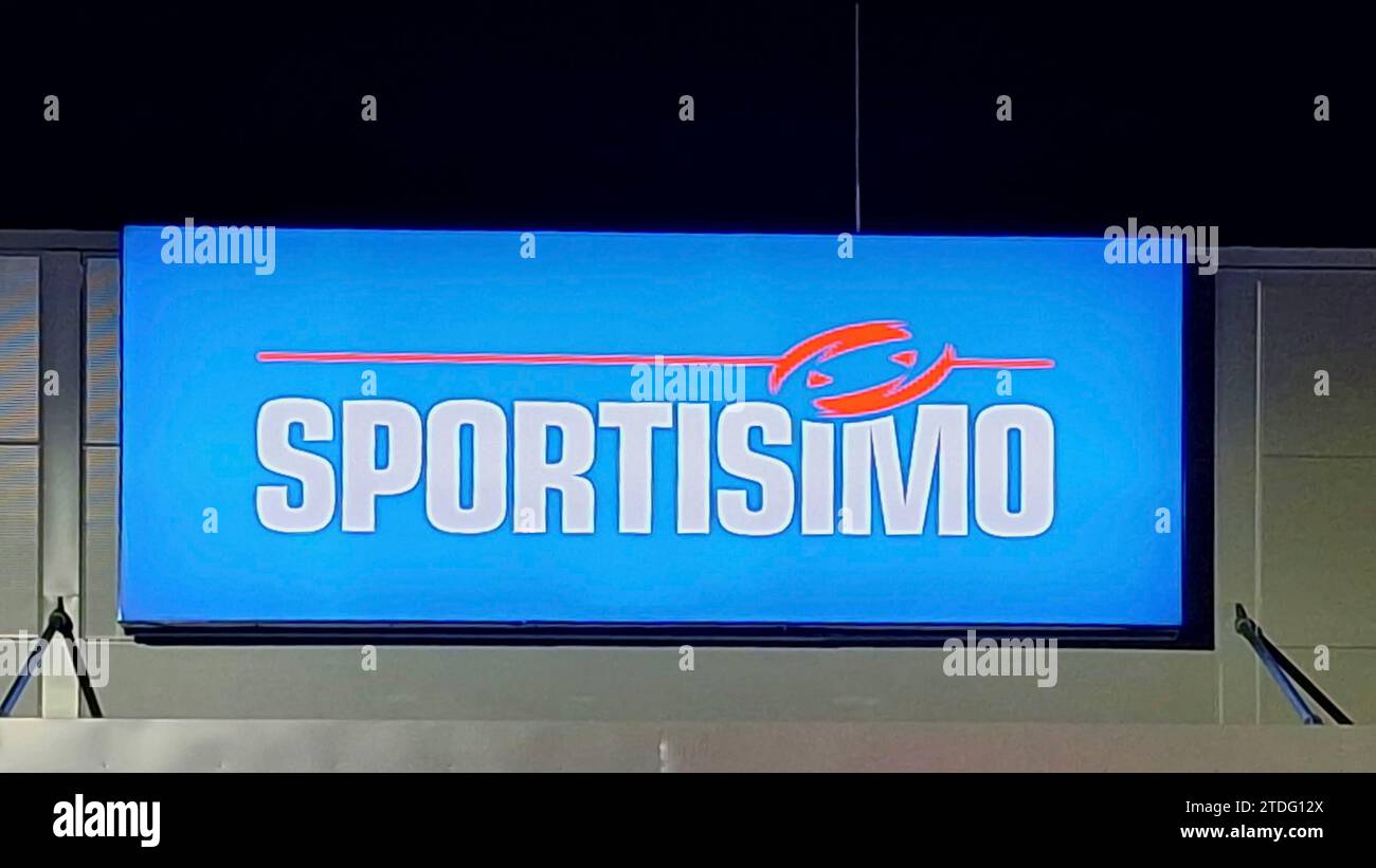 Sportisimo logo on hypermarket. Sportisimo is a Czech chain of stores ...