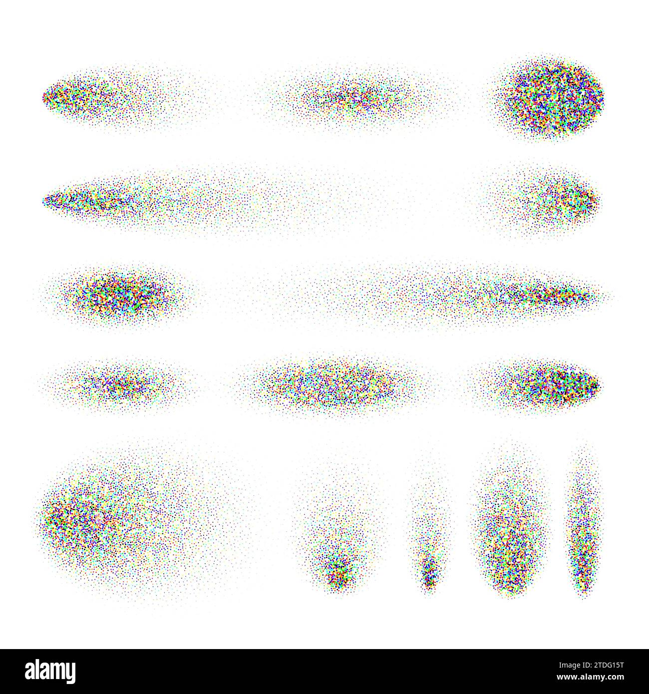 Stipple shadows set, dotted design elements. Fading gradient. Stippling ...