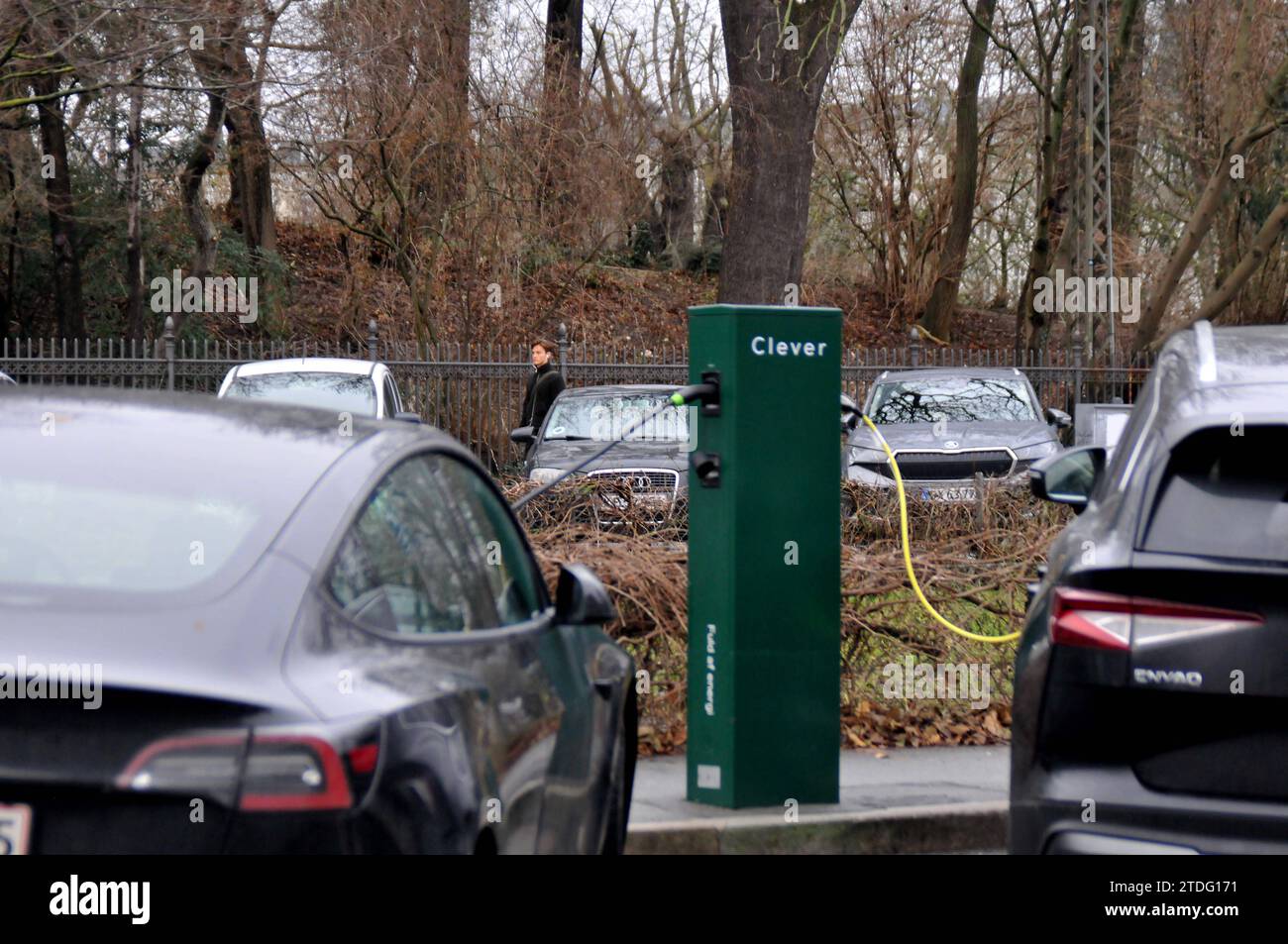 Copenhagen, Denmark /18 December.2023/.Electric cars been chare at ...