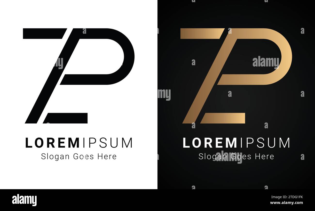 Luxury Initial ZP or PZ Monogram Text Letter Logo Design Stock Vector Image & Art - Alamy