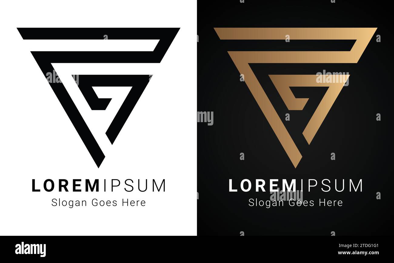 Luxury Initial ZP or PZ Monogram Text Letter Logo Design Stock Vector ...