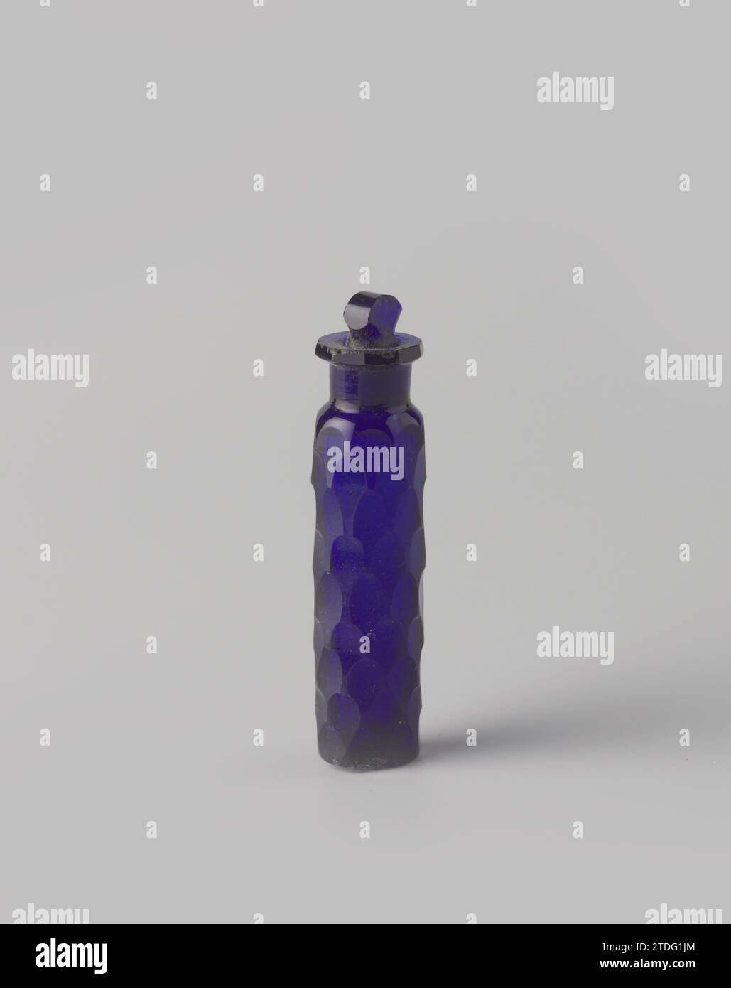 Blue glass inner box of vial, anonymous, c. 1400 - c. 1950 Blue glass ...