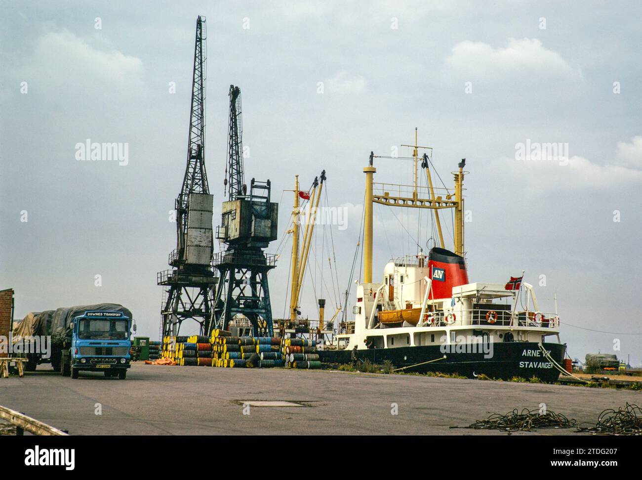Arne Vik cargo ship, registered Stavanger, Grimsby docks, Lincolnshire ...