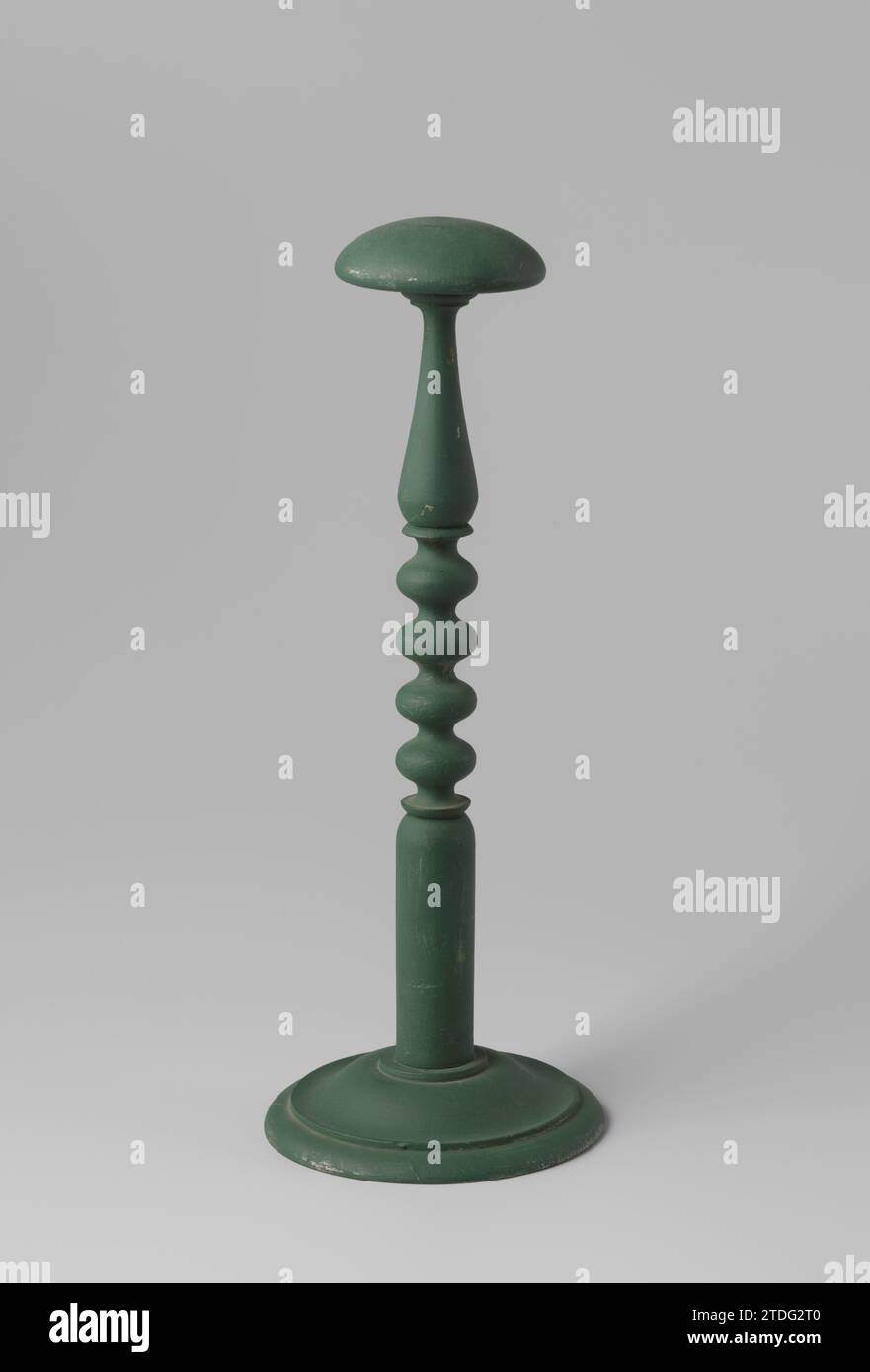 Hat standard, c. 1915 - c. 1935 Hat standard of dull green painted wood ...