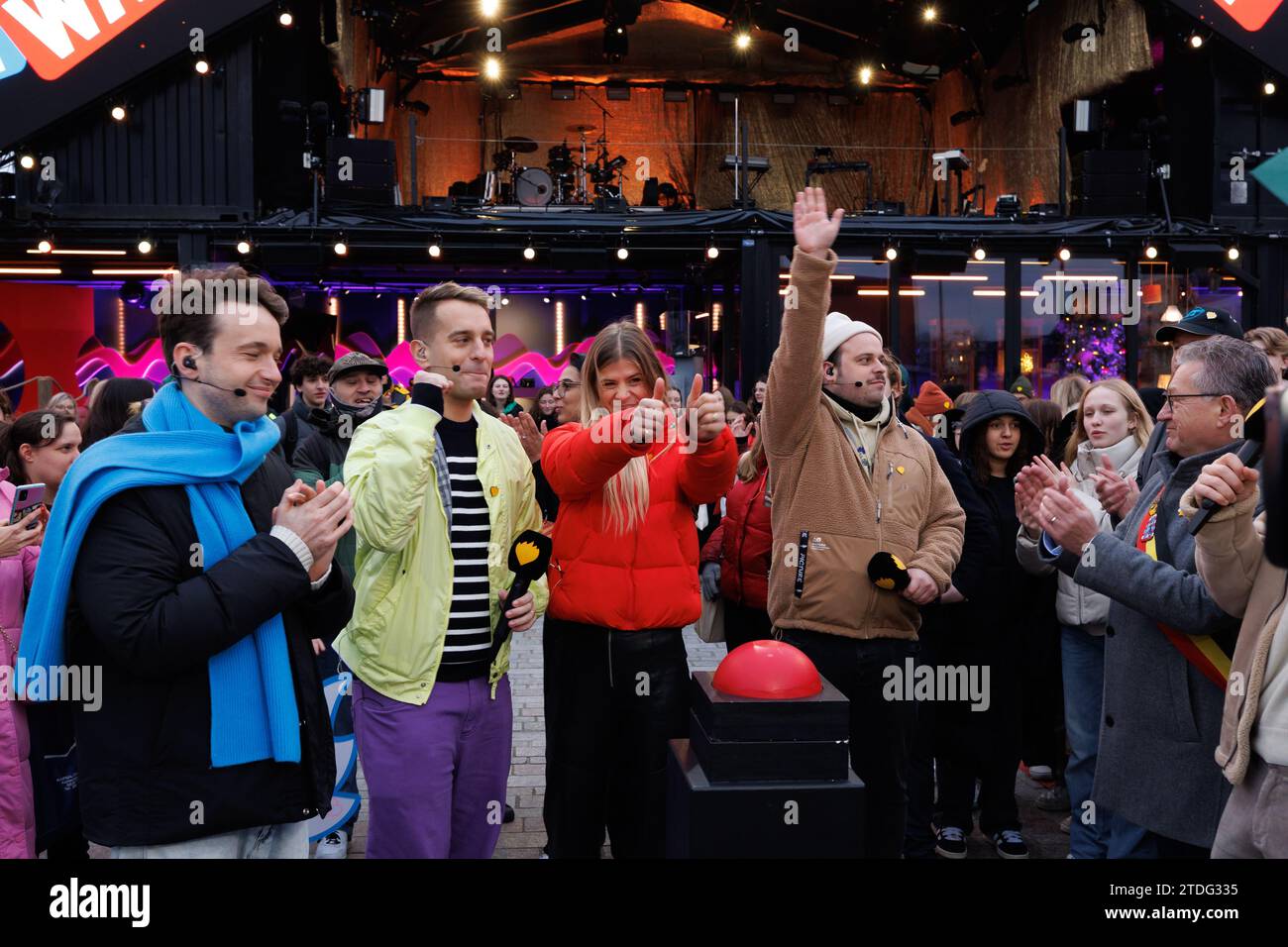 Brugge, Belgium. 18th Dec, 2023. Radio presenter Robin Keyaert, Radio ...