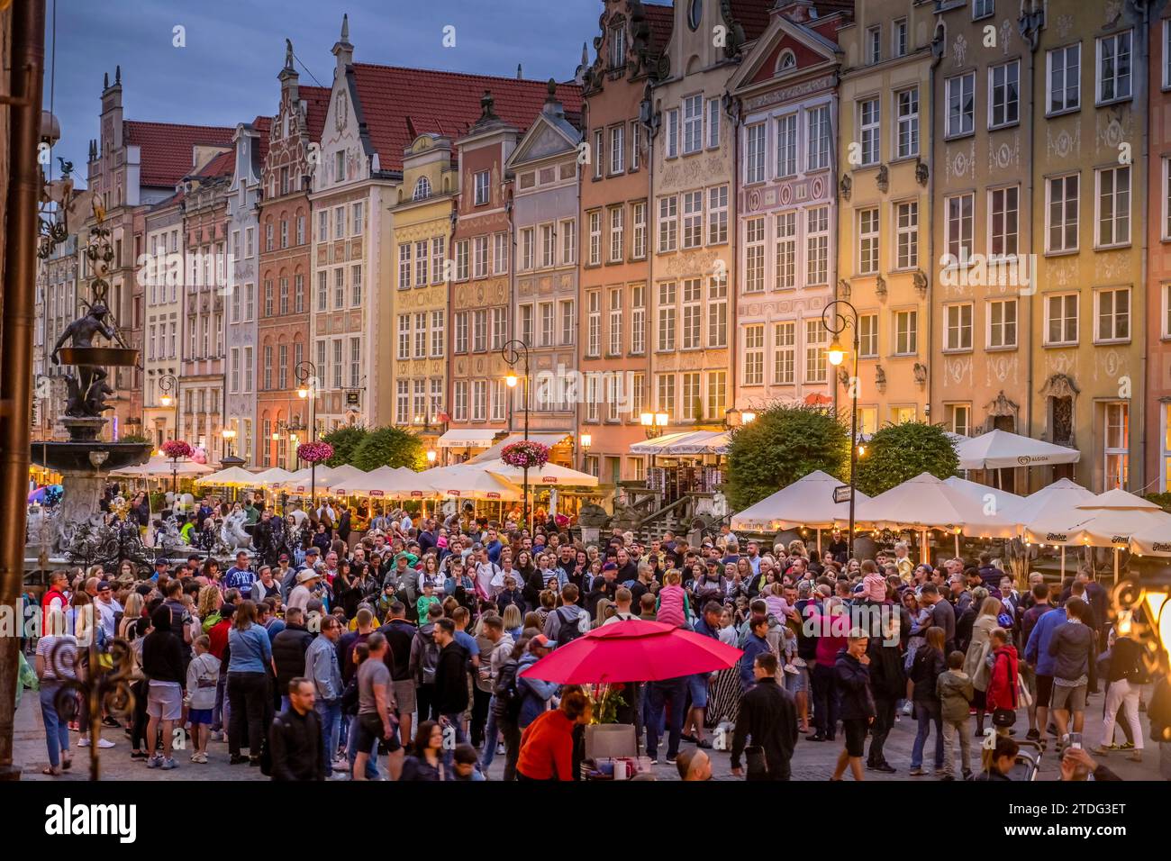Touristen, Patrizierhäuser, Langer Markt, Altstadt, Danzig ...