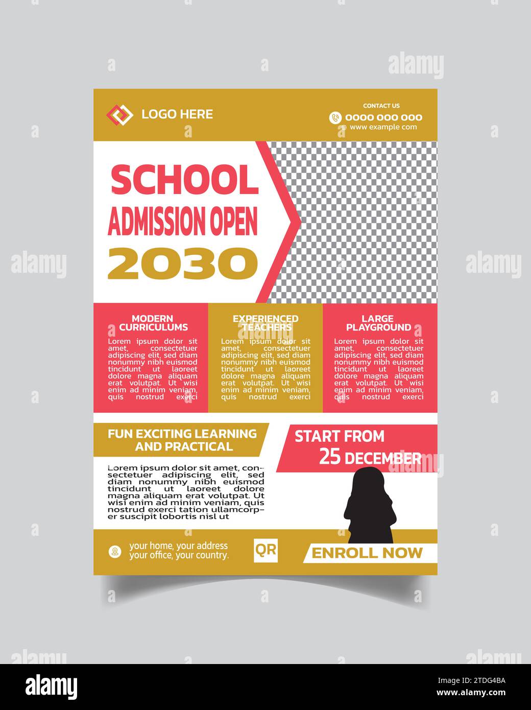 Learning flyer templates Stock Vector Images - Alamy