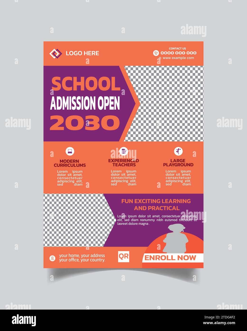 Studying or Education Flyer Template and School Admission Leaflet A4 ...
