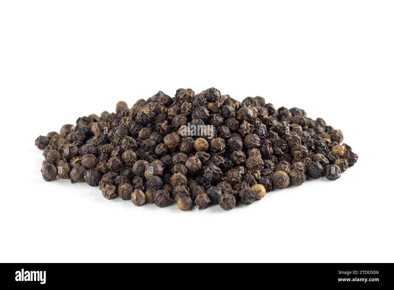 Pile of dry Black Black pepper isolated on white background Stock Photo ...