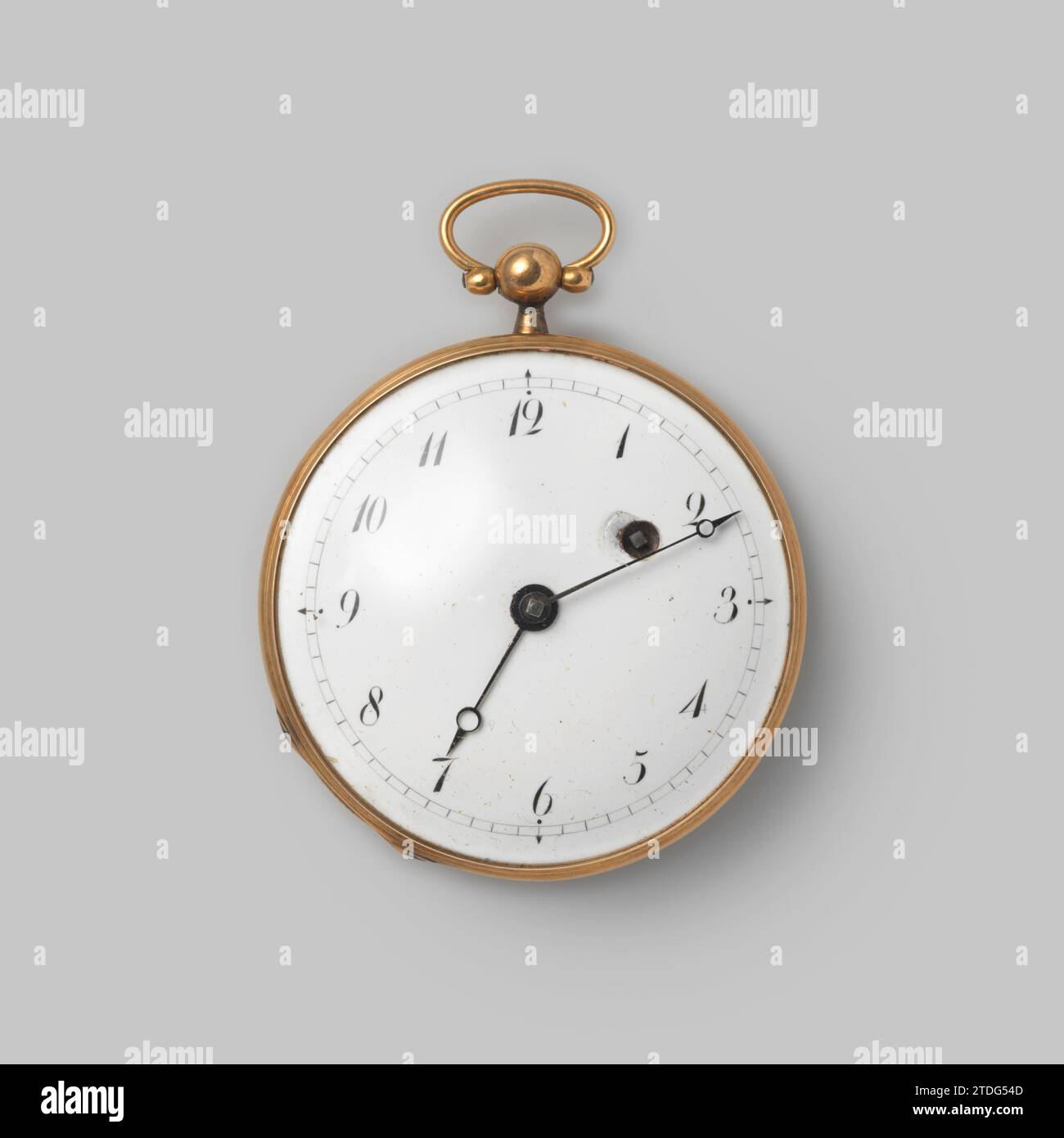 Clock, anonymous, c. 1800 - c. 1815 Men's watch of gold, with smooth ...