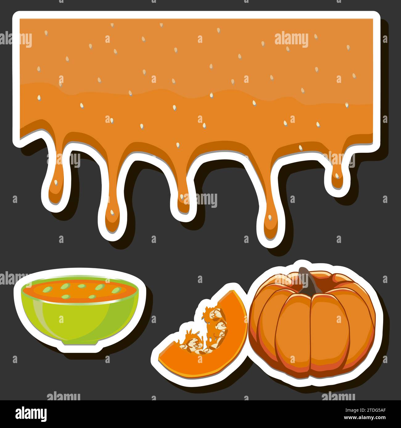 Pumpkin soup cream spices Stock Vector Images - Alamy
