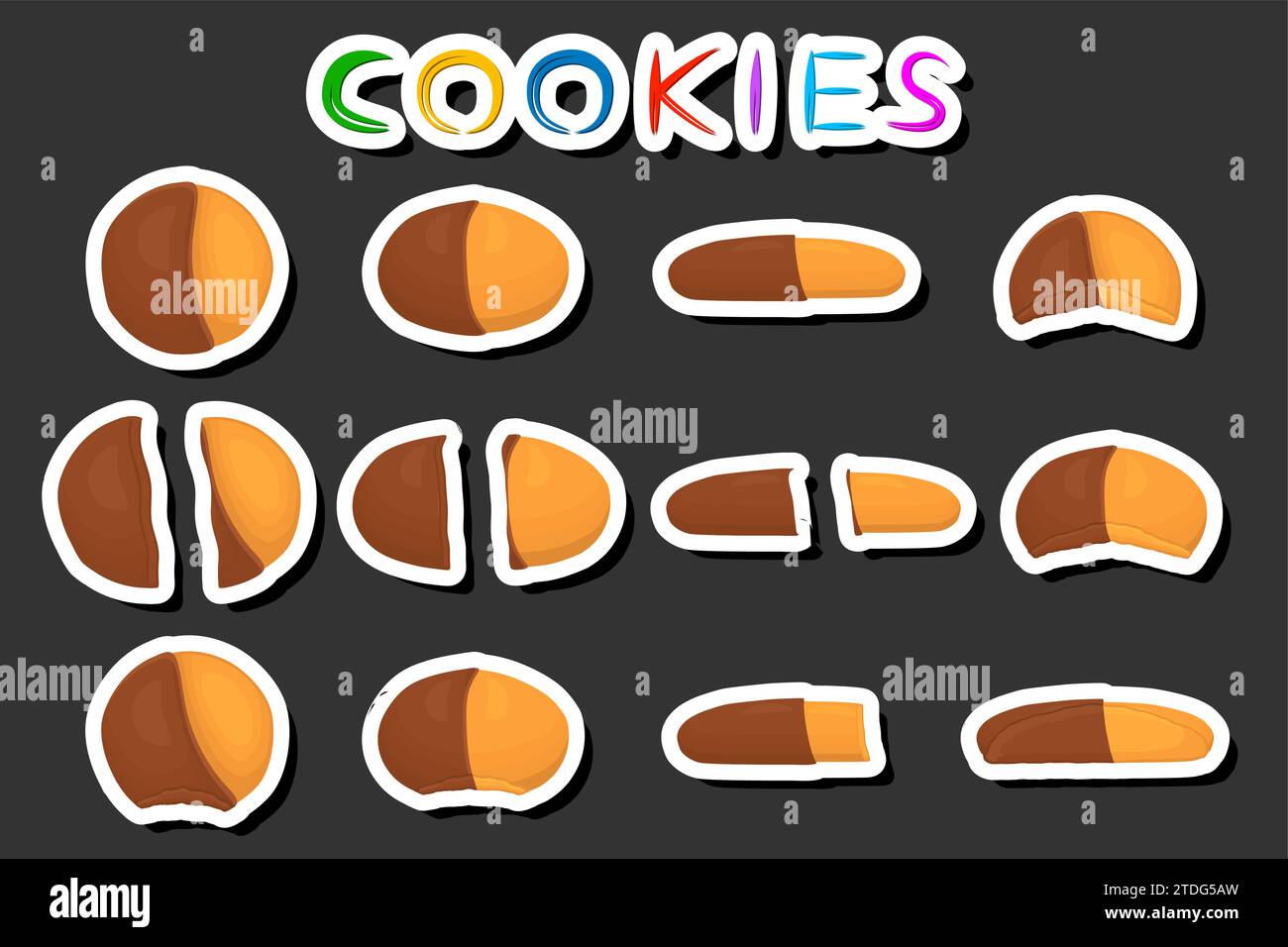 Illustration on theme fresh sweet tasty cookie of consisting various ...