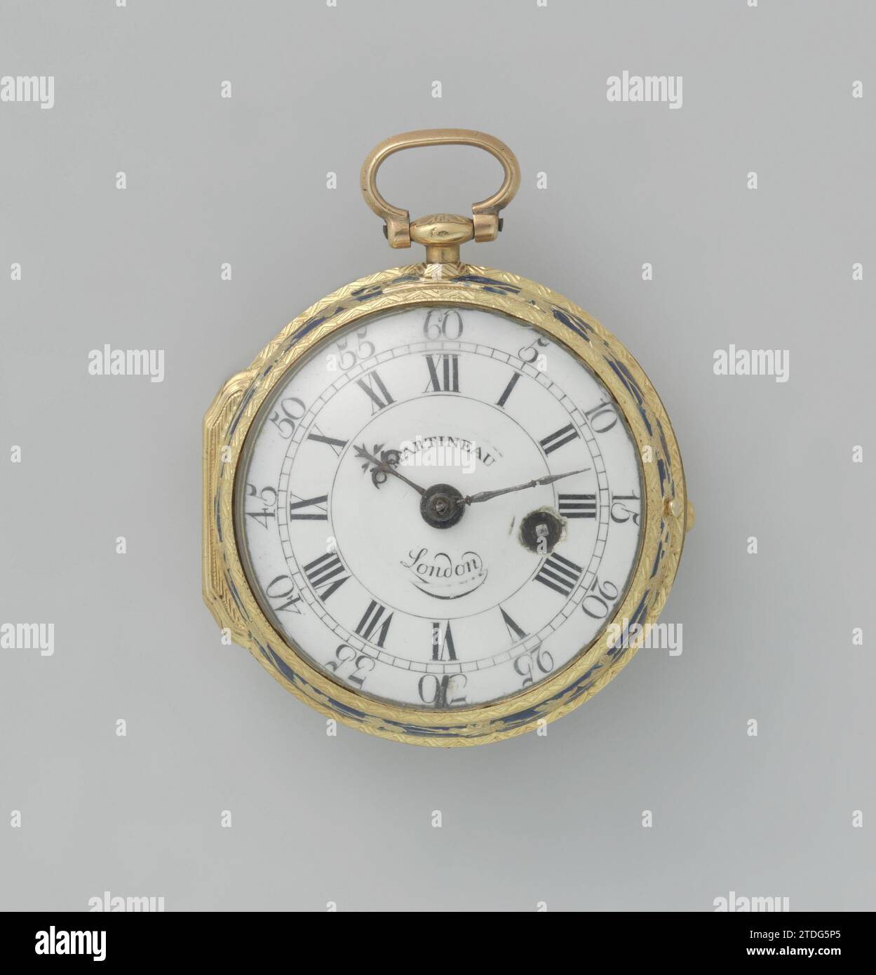 Watch, Joseph Martineau, 1754 - 1755 Gold watch. On the cupboard, in ...
