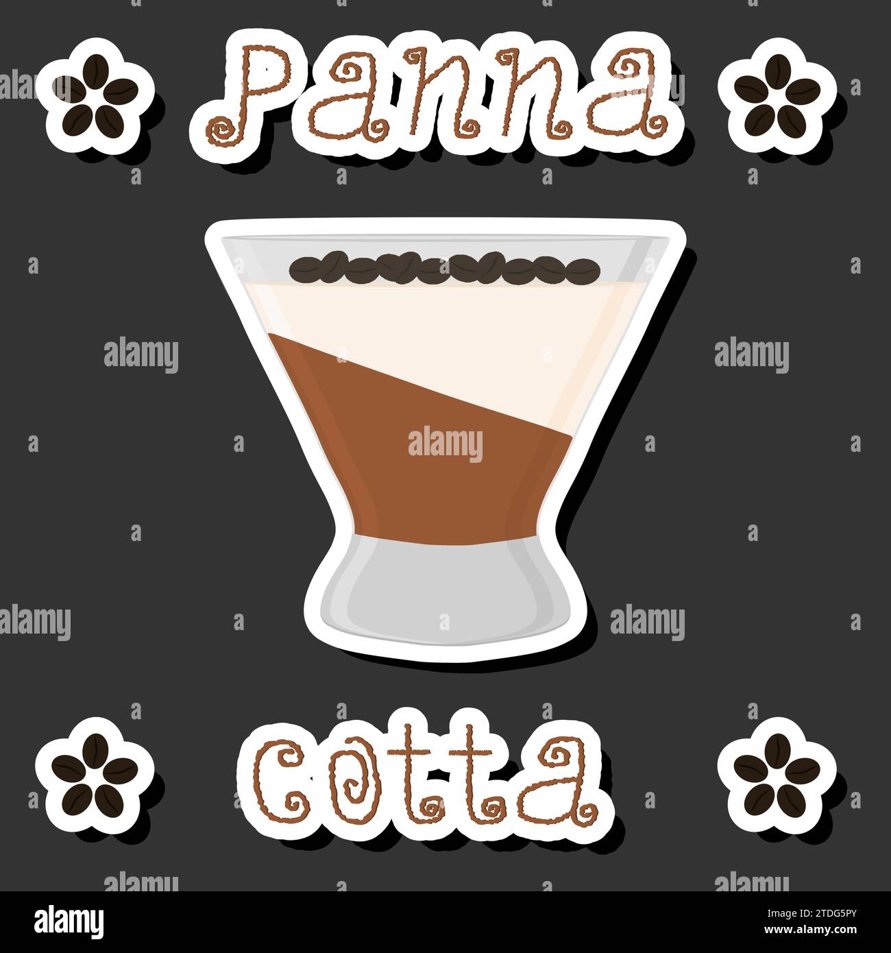 Panna cotta coffee Stock Vector Images - Alamy