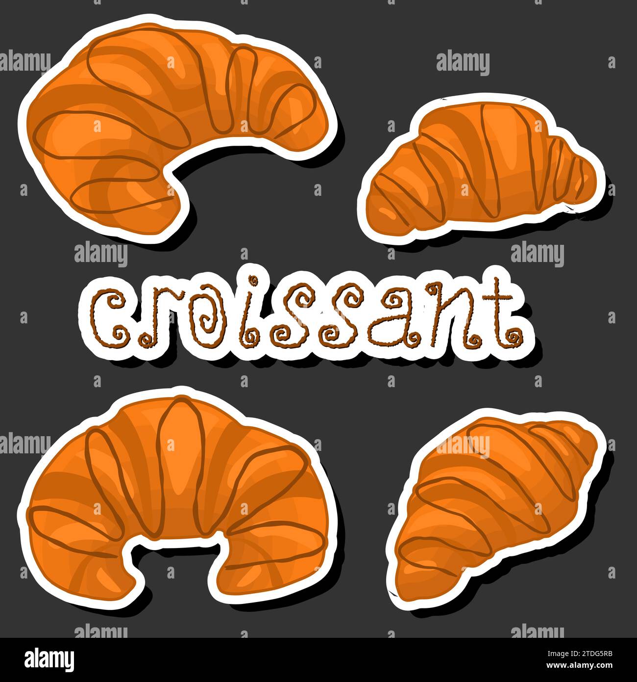 Set croissant hi-res stock photography and images - Alamy