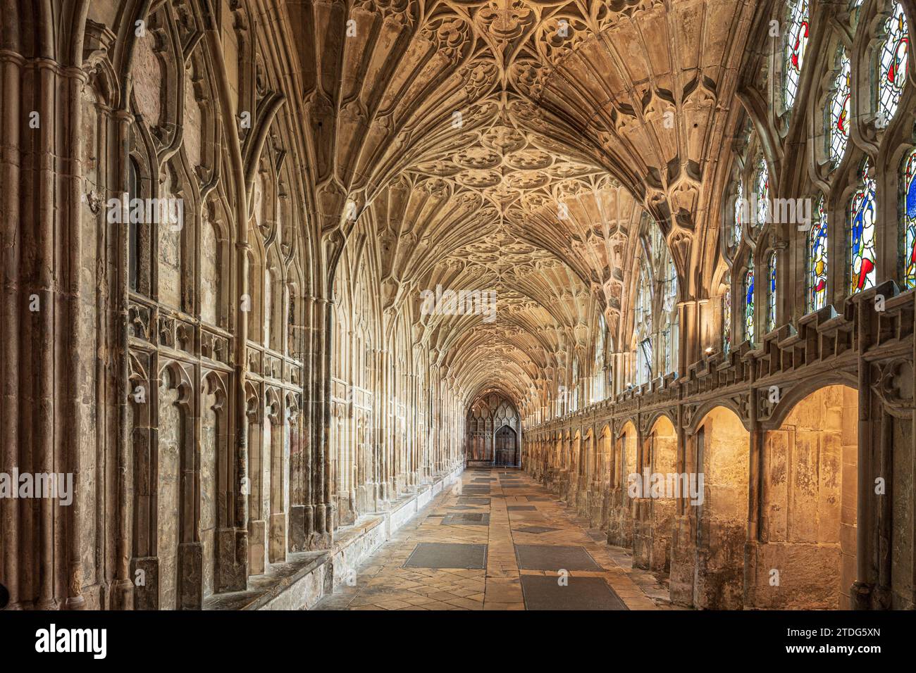 The 14th century Great Cloister at Gloucester Cathedral thought to be ...